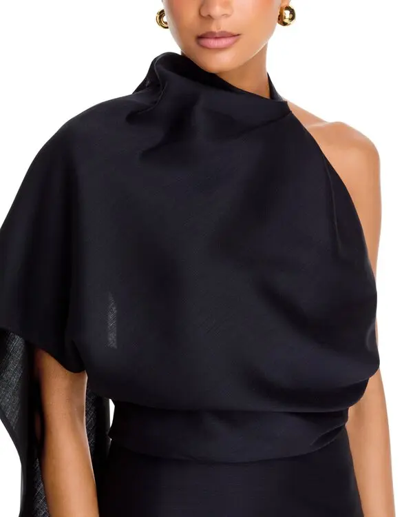 RÓHE One Drape Shoulder Open Back Dress