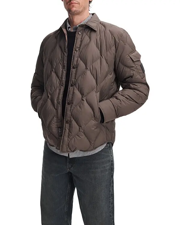 Rag & Bone Dane Quilted Shirt Jacket - Stonewall