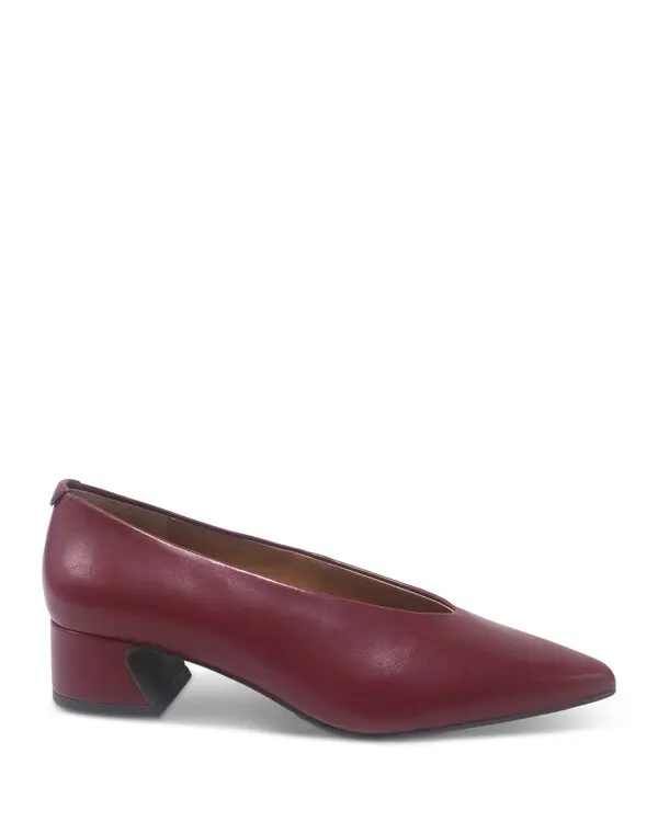 KENNETH COLE Galleria Leather Pumps - Maple Leather