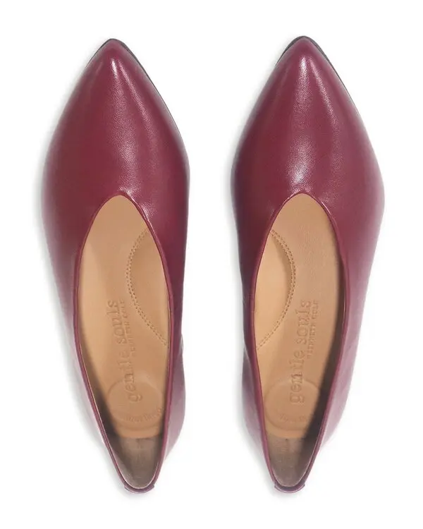 KENNETH COLE Galleria Leather Pumps - Maple Leather