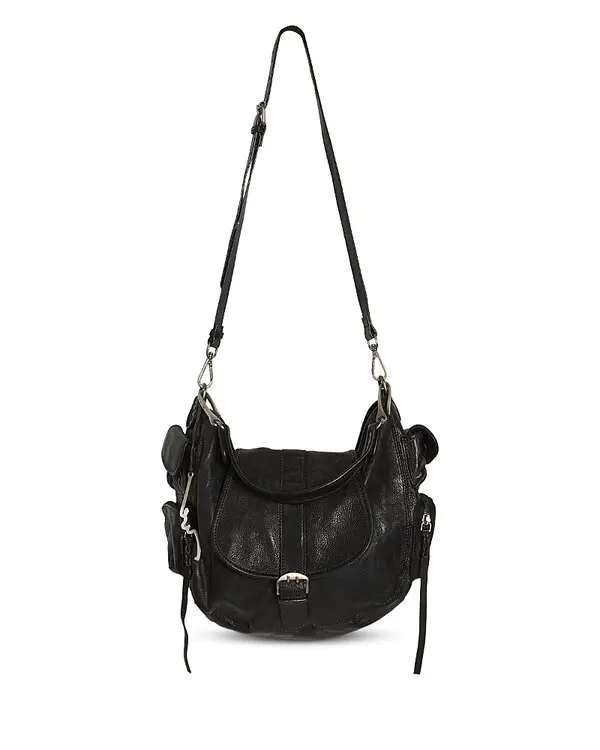 Free People Asher Leather Convertible Shoulder Bag - Espresso
