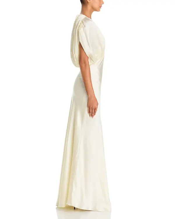 Tove Coco Gathered Long Silk Dress