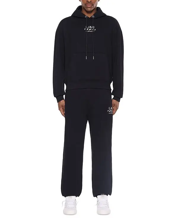 Off-White Cotton Diagonal Graphic Logo Drawstring Hoodie