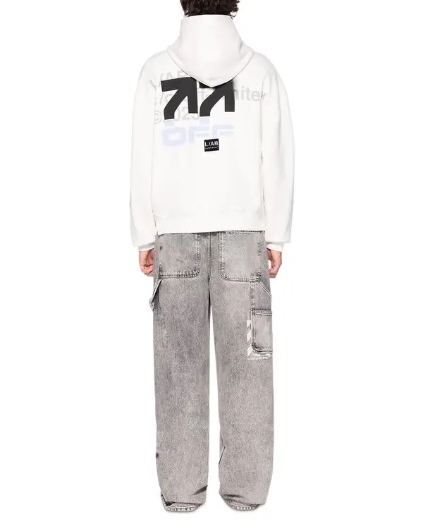 Off-White Cotton Active Logo Graphic Hoodie