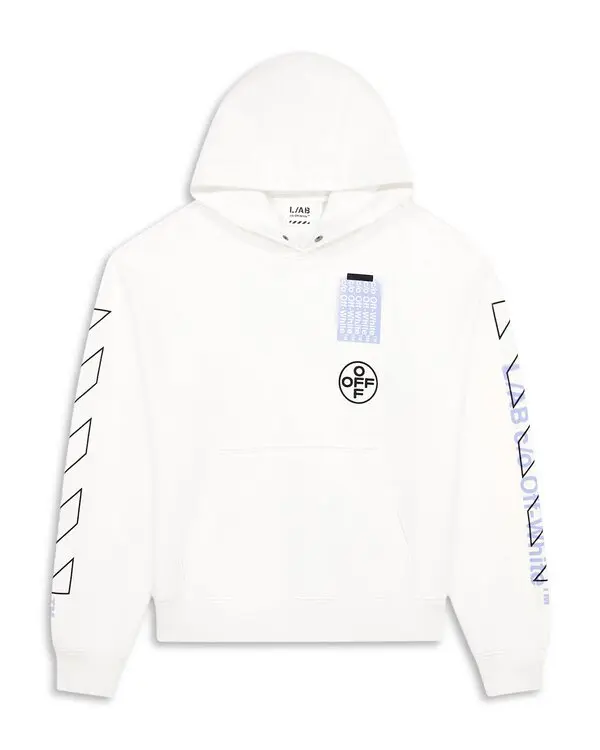 Off-White Cotton Active Logo Graphic Hoodie