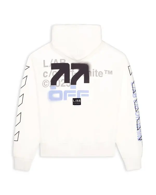Off-White Cotton Active Logo Graphic Hoodie