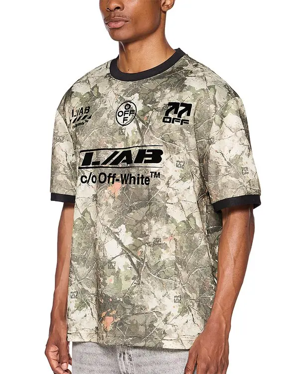 Off-White Ringer Logo Graphic Jersey T-shirt