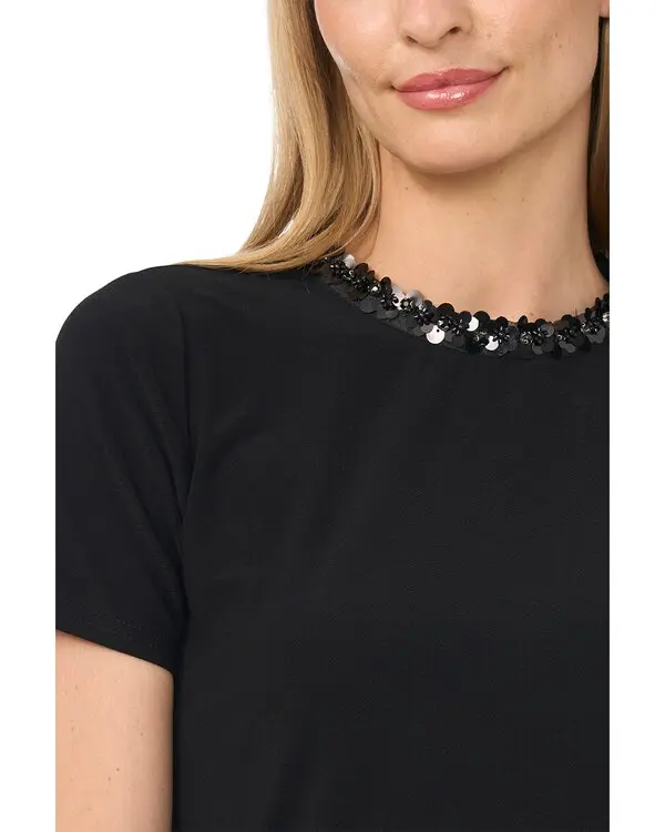 CECE DUPRAZ Embellished Crewneck Top