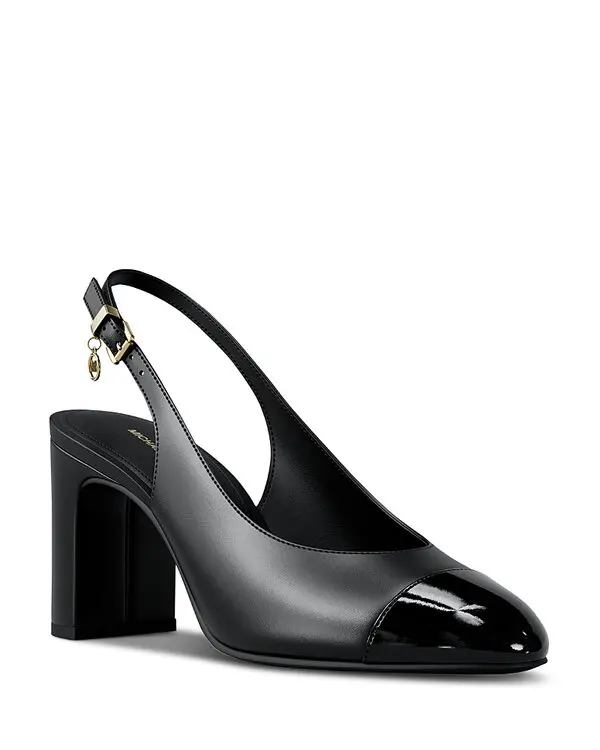 Michael Kors Piper Leather Flex Slingback Pumps - Black