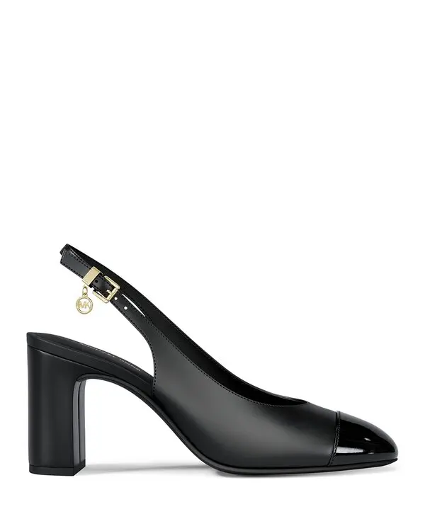 Michael Kors Piper Leather Flex Slingback Pumps - Black