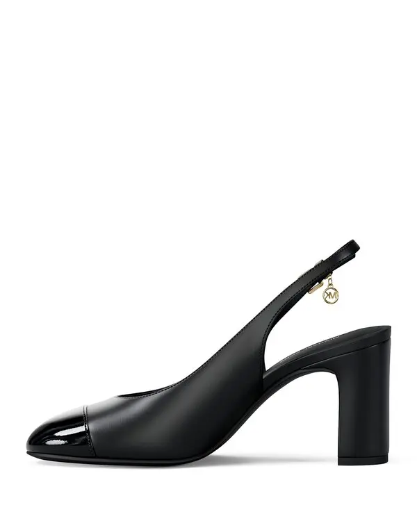 Michael Kors Piper Leather Flex Slingback Pumps - Black