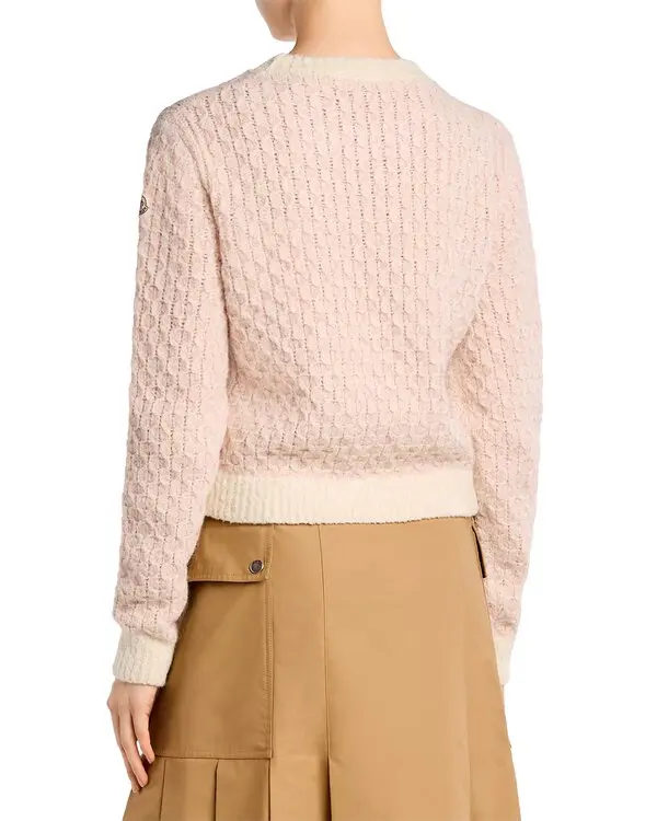 Moncler Textured Wool Blend Crewneck Sweater