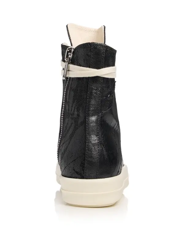 Rick Owens Tower Zip High Top Sneakers