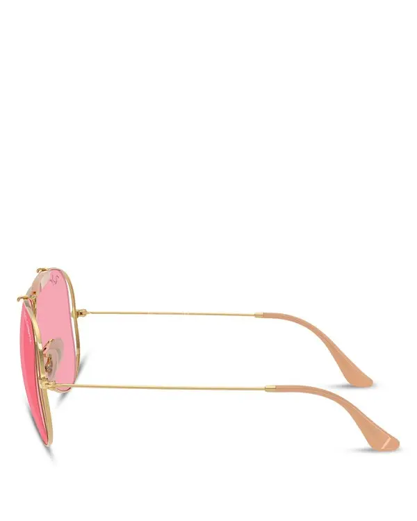 Ray-ban X Dolce & Gabbana Aviator Sunglasses, 58mm - Arista/pink