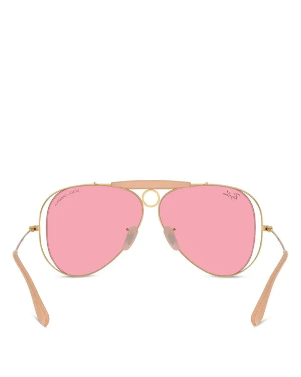 Ray-ban X Dolce & Gabbana Aviator Sunglasses, 58mm - Arista/pink