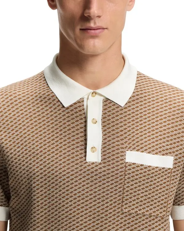 BOSS L-lomato Cotton Blend Knit Polo Shirt