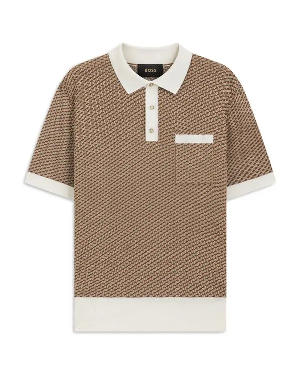 BOSS L-lomato Cotton Blend Knit Polo Shirt