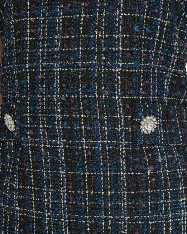 Eliza J Jewel Neck Tweed Shift Dress