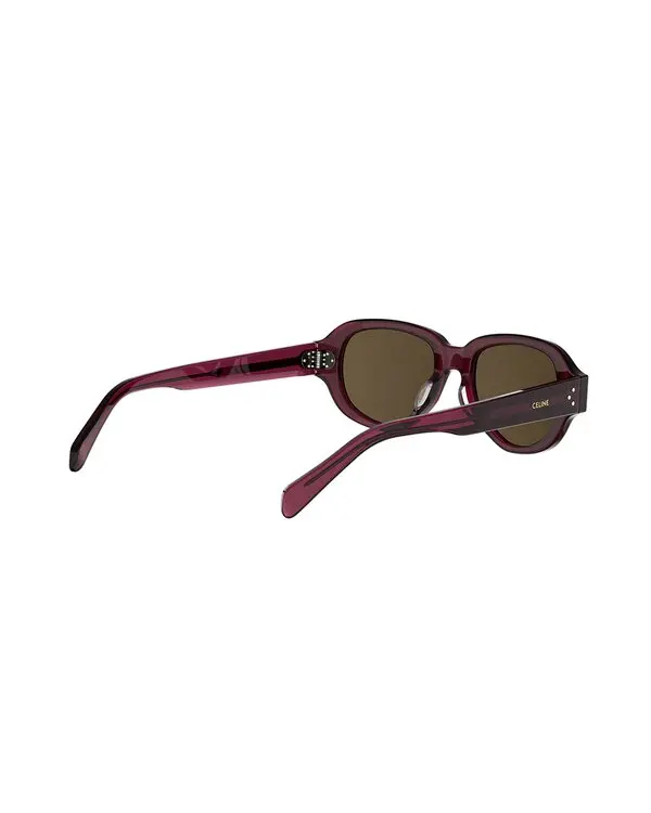 Celine 52mm Round Frame Sunglasses - Shiny Red