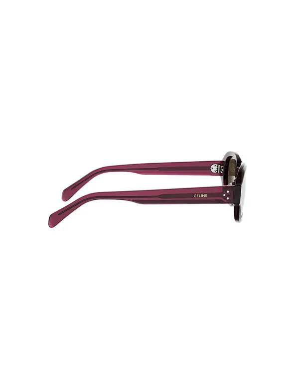Celine 52mm Round Frame Sunglasses - Shiny Red