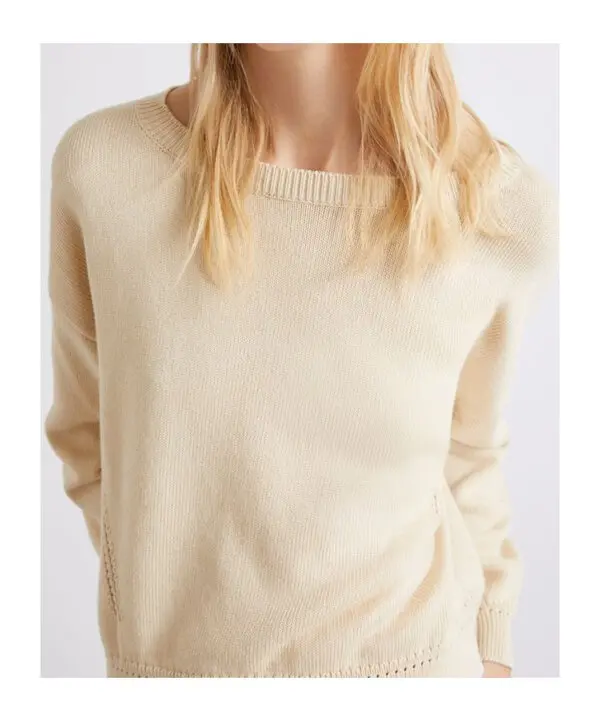 Marella Ribbed Knit Sweater - Nude