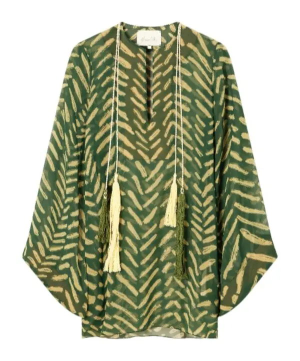 Johanna Ortiz Lightweight Printed Coverup Shawl - Green