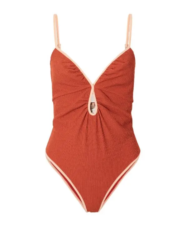 Johanna Ortiz Vneck Cutout Onepiece Swimsuit