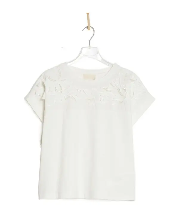 IBLUES Embroidered Cotton Knit T-shirt