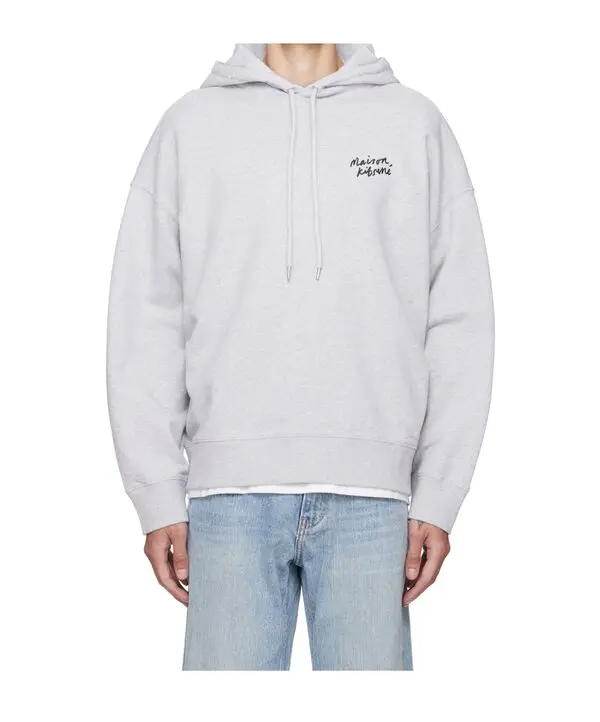 Maison Kitsuné Handwriting Oversized Hoodie - Light Gray