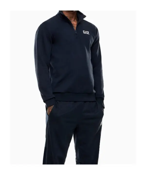 EA7 Cotton-blend Core Identity Sweatshirt
