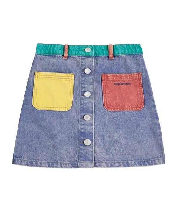 BOBO CHOSES Button-front Denim Skirt