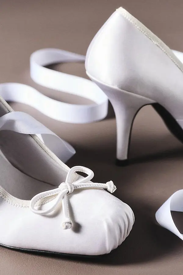 Jeffrey Campbell Nympha Satin Tie-up Pumps