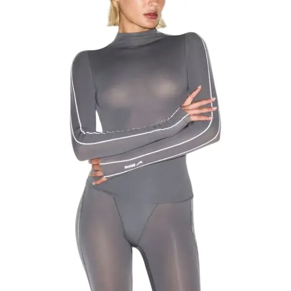 Nike X Skims Weightless Layers Mock-neck Long-sleeve Top