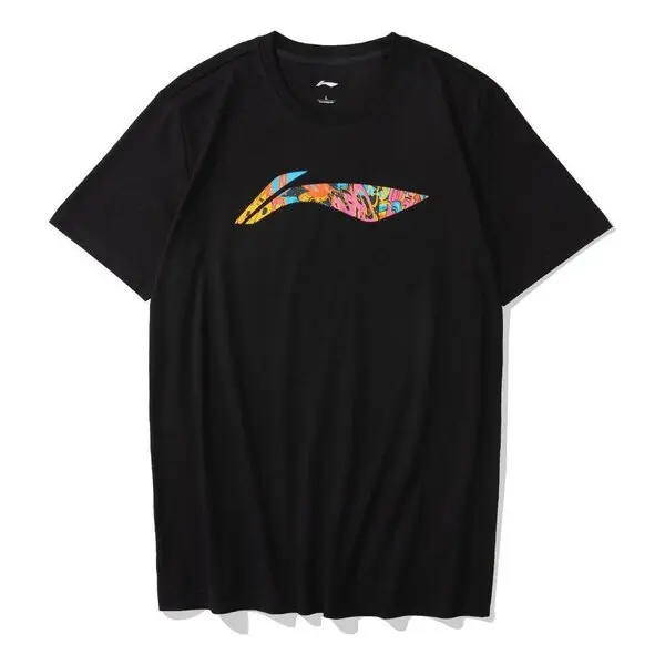 LI-NING Big Graphic Loose Fit T-shirt 'black Multi