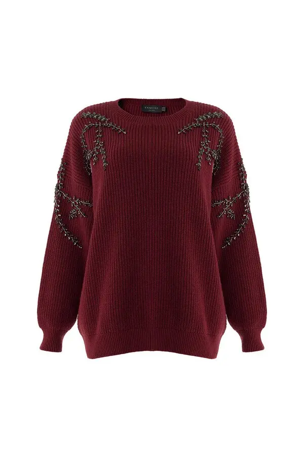 EXQUISE Grace Crew Neck Long Sleeve Sweater