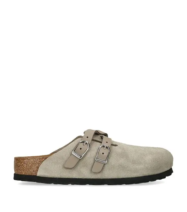 BIRKENSTOCK Suede Blair Clogs - Brown