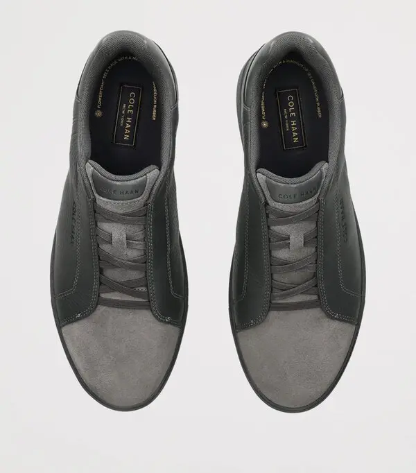 Cole Haan Leather Grandprø Luxe Slip-on Sneakers - Grey