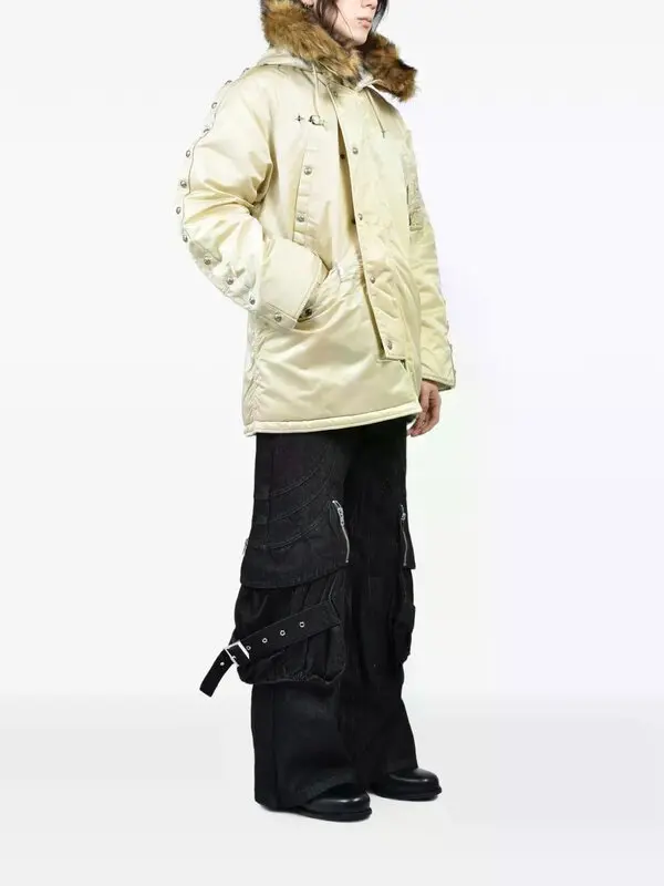 THUG CLUB Alpha Industries N-3b Rivet-embellished Padded Jacket - Neutrals
