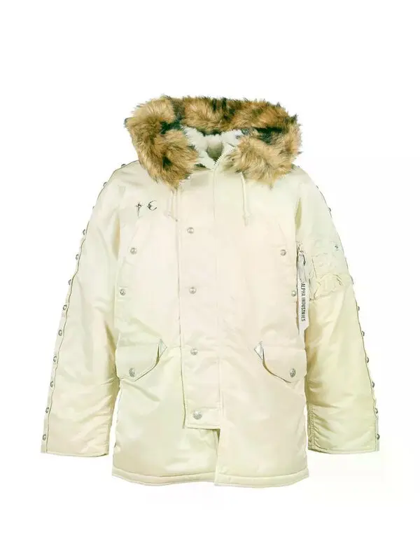 THUG CLUB Alpha Industries N-3b Rivet-embellished Padded Jacket - Neutrals