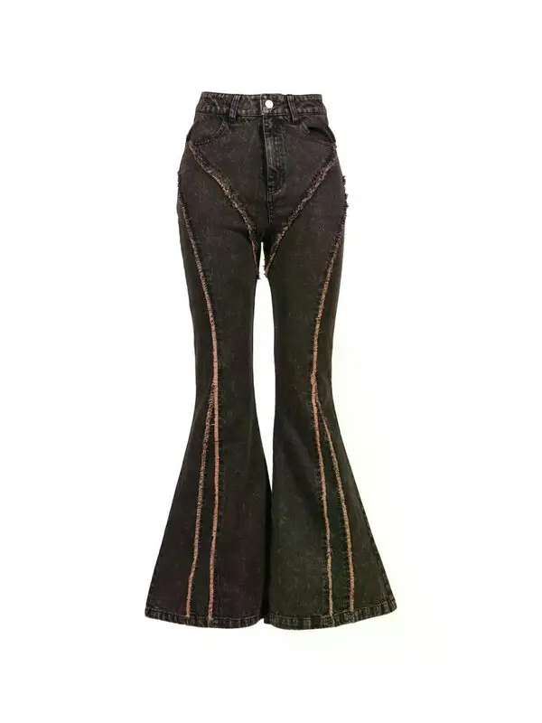 VIVAMUS Frayed-seam Flared Jeans