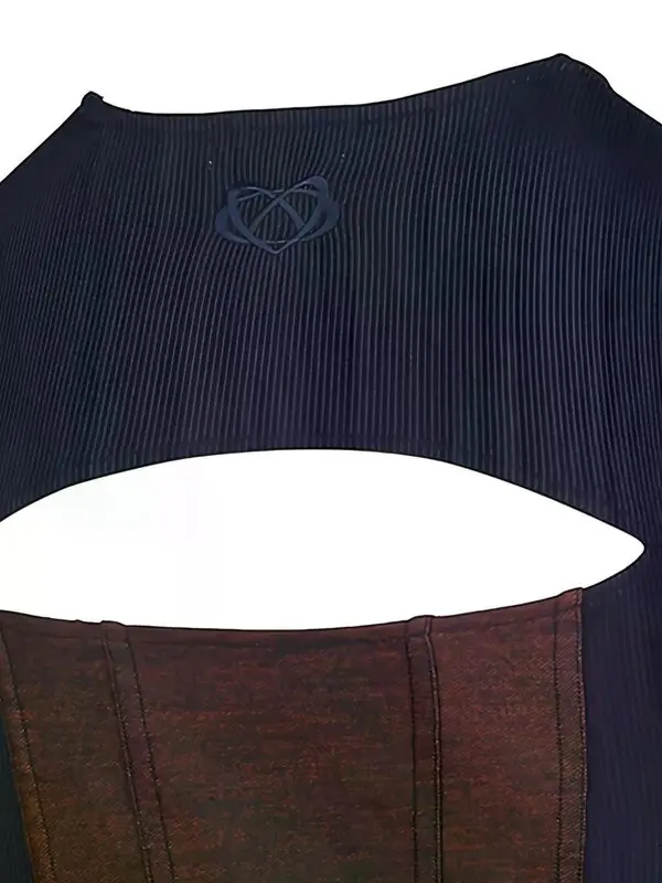 VIVAMUS Stud-embellished Panelled T-shirt