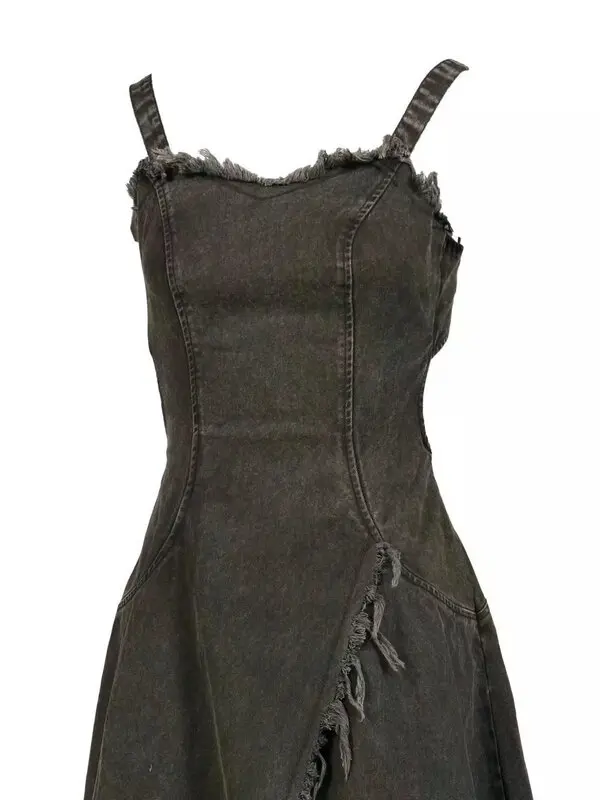 VIVAMUS Fringe-trimmed Open-back Dress