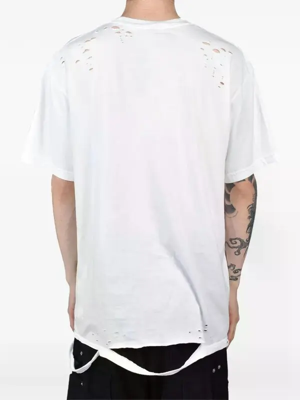 WIZZARD Distressed Graphic-print T-shirt