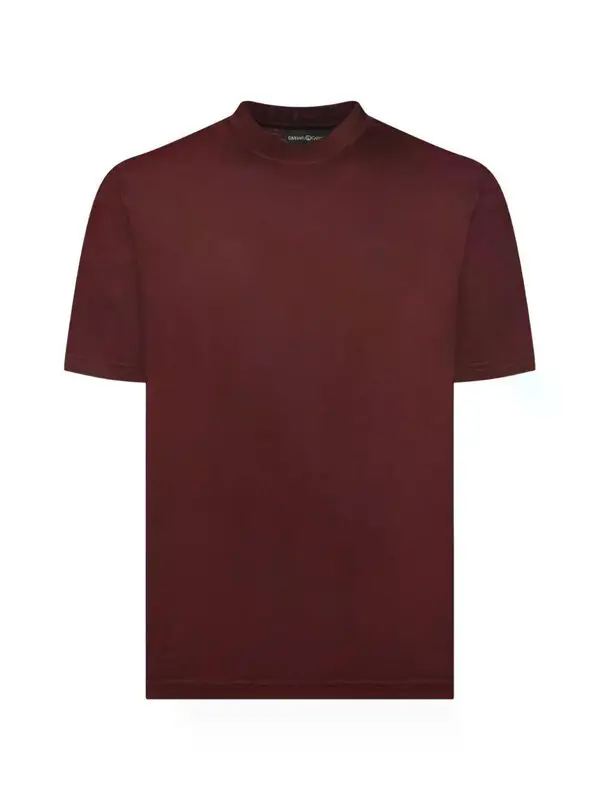 GIULIANO GALIANO High-neck Short-sleeve T-shirt - Red
