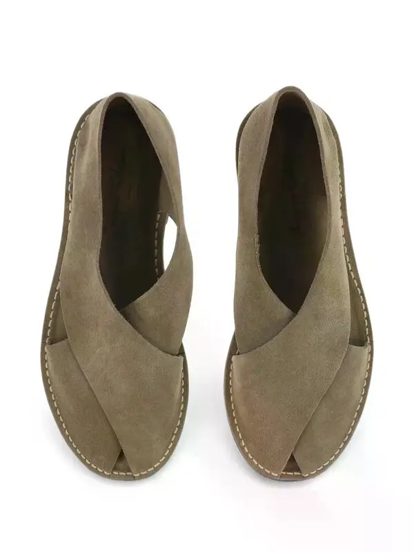 JACQUES SOLOVIÈRE PARIS Biarritz Crossover Suede Sandals