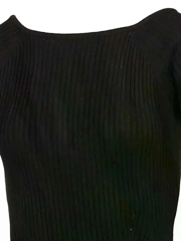 BOHEMSEO Ribbed Cap-sleeve Mini Dress