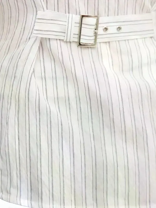 Sisley Striped Belted Shirt