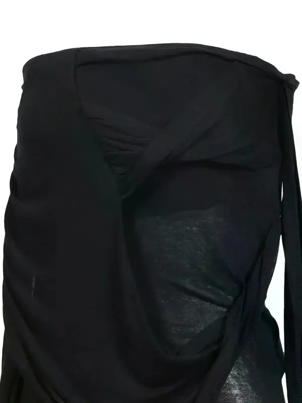 BOHEMSEO Signature Twist-drape Tube Strapless Blouse
