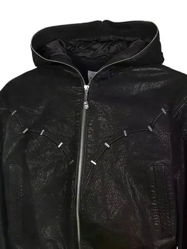 ROCKSTEADY X Jian Ye Nyx Hooded Leather Jacket