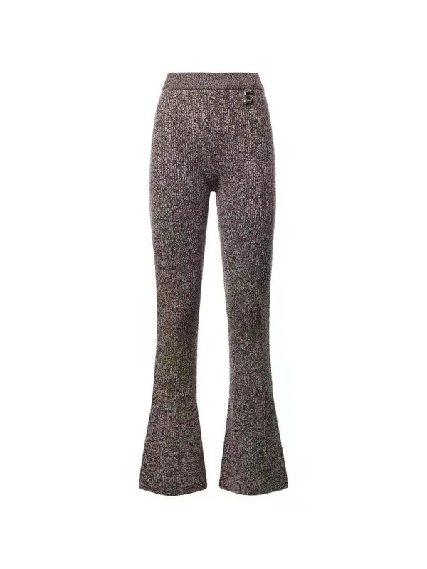 Sportmax Ribbed-knit Flared Trousers
